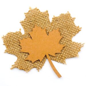 summer-ray 48pcs diy kraft burlap maple leaf wedding place cards for rustic garden fall theme wedding party