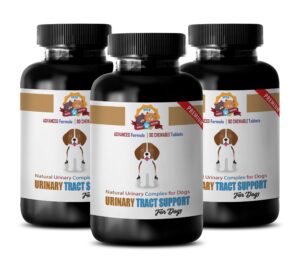 bladder supplements for dogs - natural urinary tract support - dog treats - premium advanced complex - urinary tract health dogs - 270 treats (3 bottle)