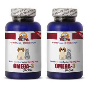 cat Joint Health Treats - Omega 3 for Pets - CAT and Dog Treats - Premium Healthy Supplement - Fish Oil cat Treats - 360 Softgels (2 Bottle)