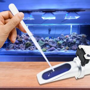 Gain Express Dual Scale Salinity Refractometer ATC 0-100ppt (0-10%) & 1.000-1.070 Specific Gravity, Portable Meter Tester for Seawater Salt Sea Water Aquarium Brackish Reef Tank Marine