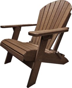 duraweather poly® classic king size folding adirondack chair (antique mahogany)