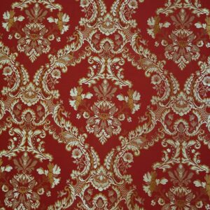 Damask Upholstery and Drapery, Jacquard Fabric Sold by The Yard (Burgandy)