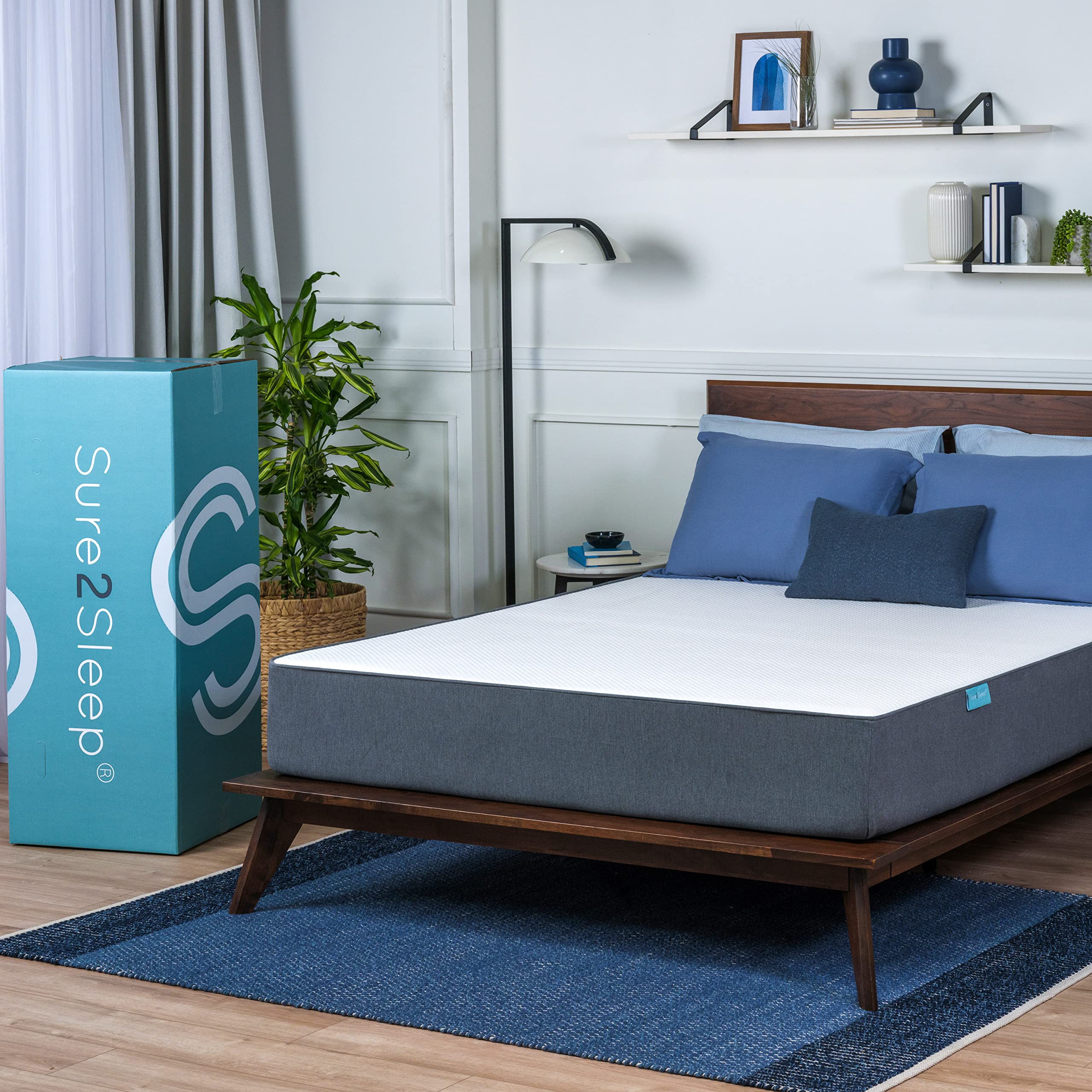 Sure2Sleep Monterey Twin Size 10-inch Med Firm Mattress. Fiberglass Free. Made in USA. Breathable HyPUR-Gel Sleeps Cool. CertiPUR-US