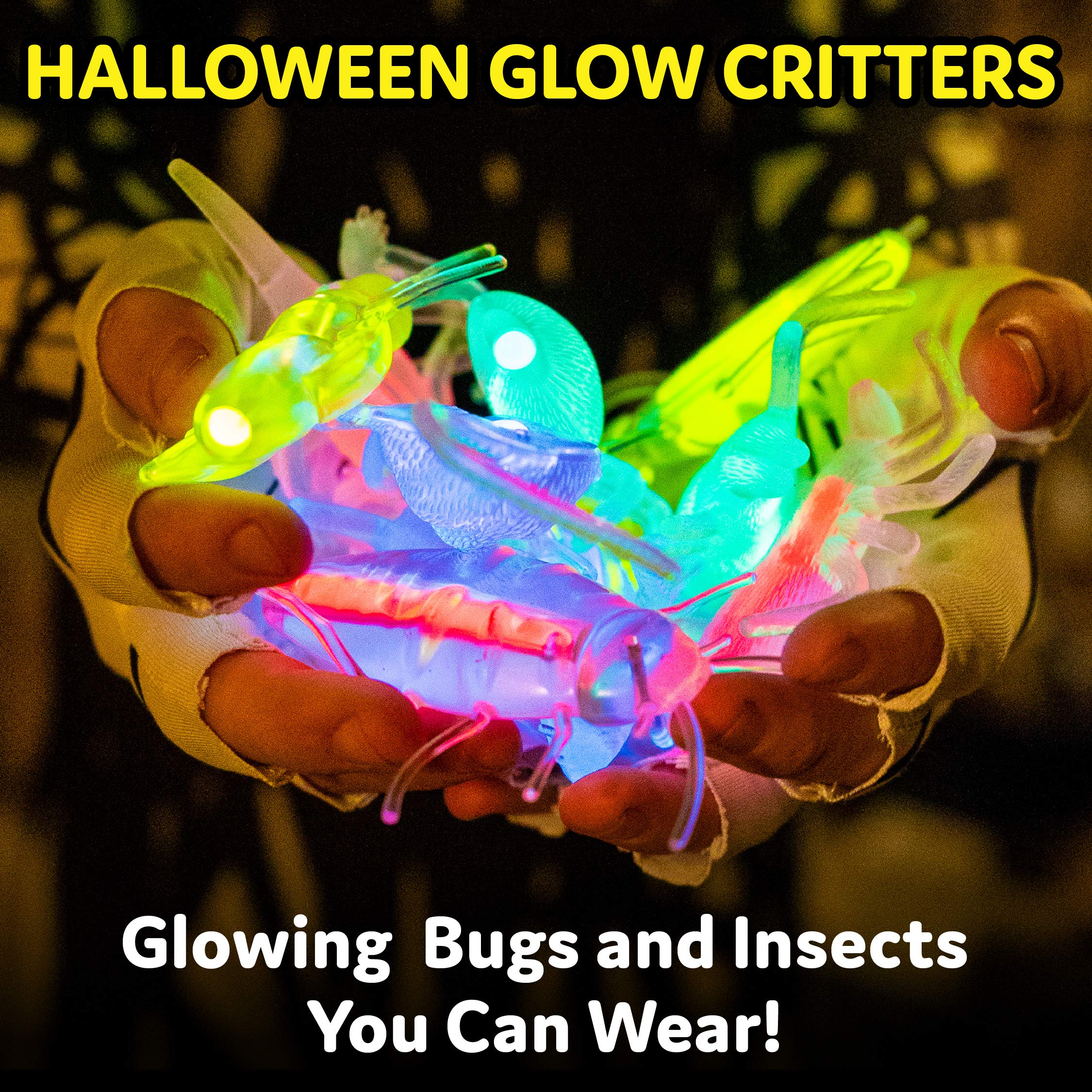 Glow Critters and Halloween Trick or Treat - Glow Sticks Party Favors - Glow in The Dark Party Supplies