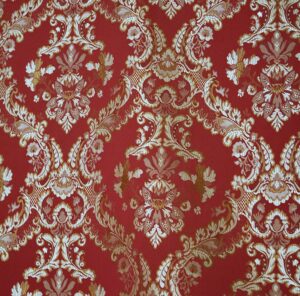 damask upholstery and drapery, jacquard fabric sold by the yard (burgandy)