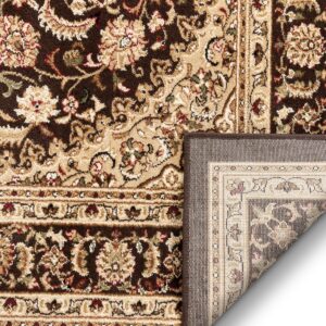 Well Woven Timeless Aviva Traditional French Country Oriental Brown Area Rug 5'3" Round