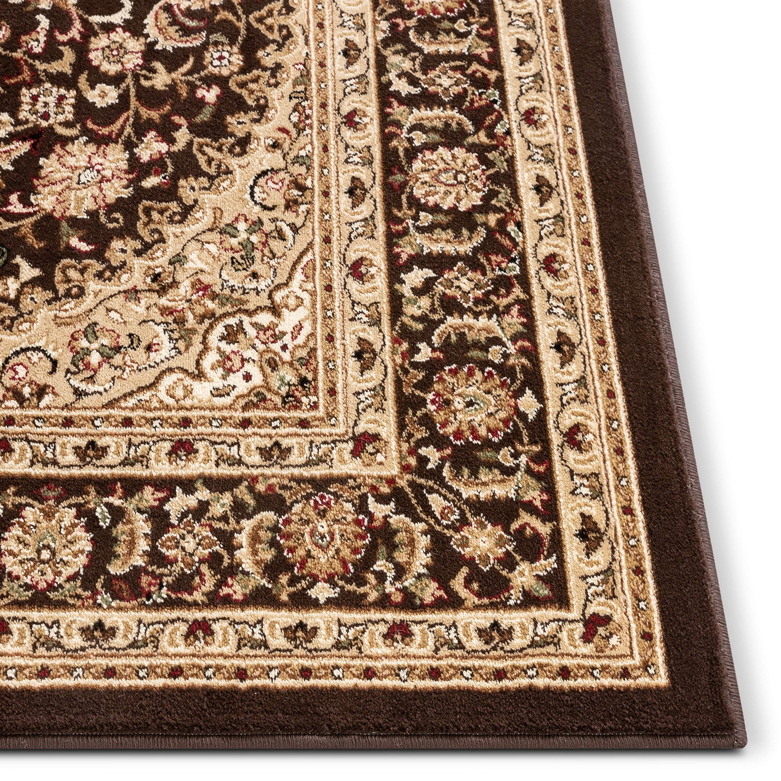 Well Woven Timeless Aviva Traditional French Country Oriental Brown Area Rug 5'3" Round