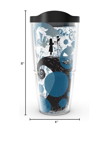 Tervis Disney Nightmare Before Christmas 25th Anniversary Made in USA Double Walled Insulated Tumbler Travel Cup Keeps Drinks Cold & Hot, 24oz, Classic