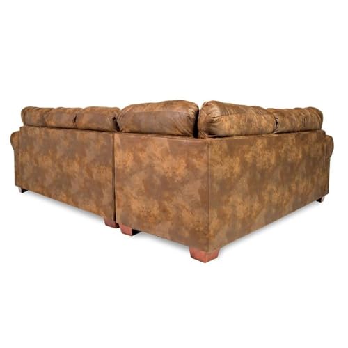 American Furniture Classics Model Two Piece Sofa sectional brown pinto