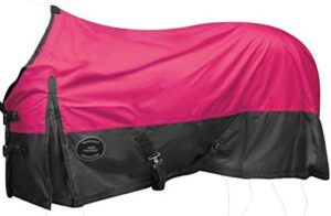 showman 600 denier ripstop nylon turnout waterproof horse sheet (pink, 76")