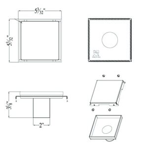 Alfi ABSD55B-PSS Shower Drain, Polished Stainless Steel