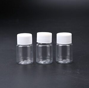 vndeful 20pcs 15ml plastic empty small mouth graduated lab chemical container reagent bottle sample sealing liquid medicine bottle