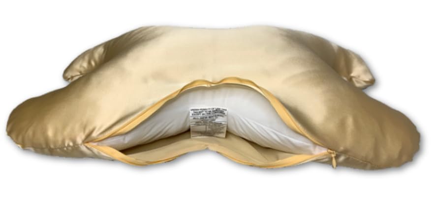 SAVE MY FACE! Pillow The Original Anti-Wrinkle PILLOWETTE Additional Le Grand Pillowcase (Gold, Silk)