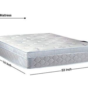 Greaton Plush Foam Encased Hybrid Eurotop Innerspring Fully Assembled Mattress, Full, grey