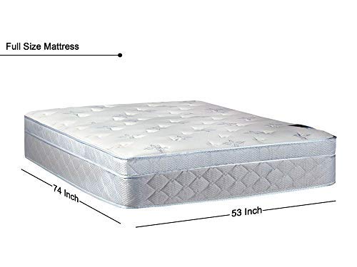 Greaton Plush Foam Encased Hybrid Eurotop Innerspring Fully Assembled Mattress, Full, grey