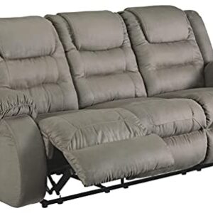 Signature Design by Ashley McCade Contemporary Manual Pull Tab Dual-Sided Reclining Sofa, Gray