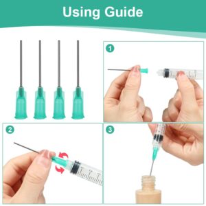 Shintop Dispensing Needle, 1 Inch 18G Blunt Tip Syringe Needles with Luer Lock for Refilling Glue, Inks and Syringes (Pack of 100)