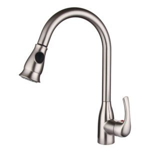 infurniture f-k766qy1-bn kitchen faucet, brush nickel