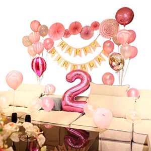 Tellpet Pink Number 2 Balloon, 40 Inch