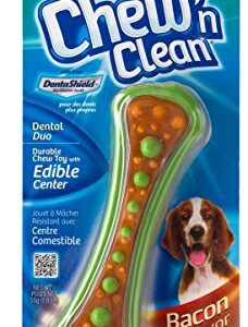 Hartz Chew 'n Clean Dental Duo Bacon Flavored Dog Chew Toy - Medium