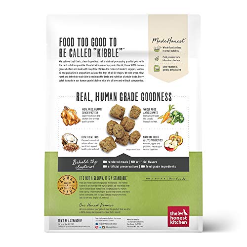 The Honest Kitchen Whole Food Clusters Grain Free Chicken Dry Dog Food, 1 lb Trial Pouch