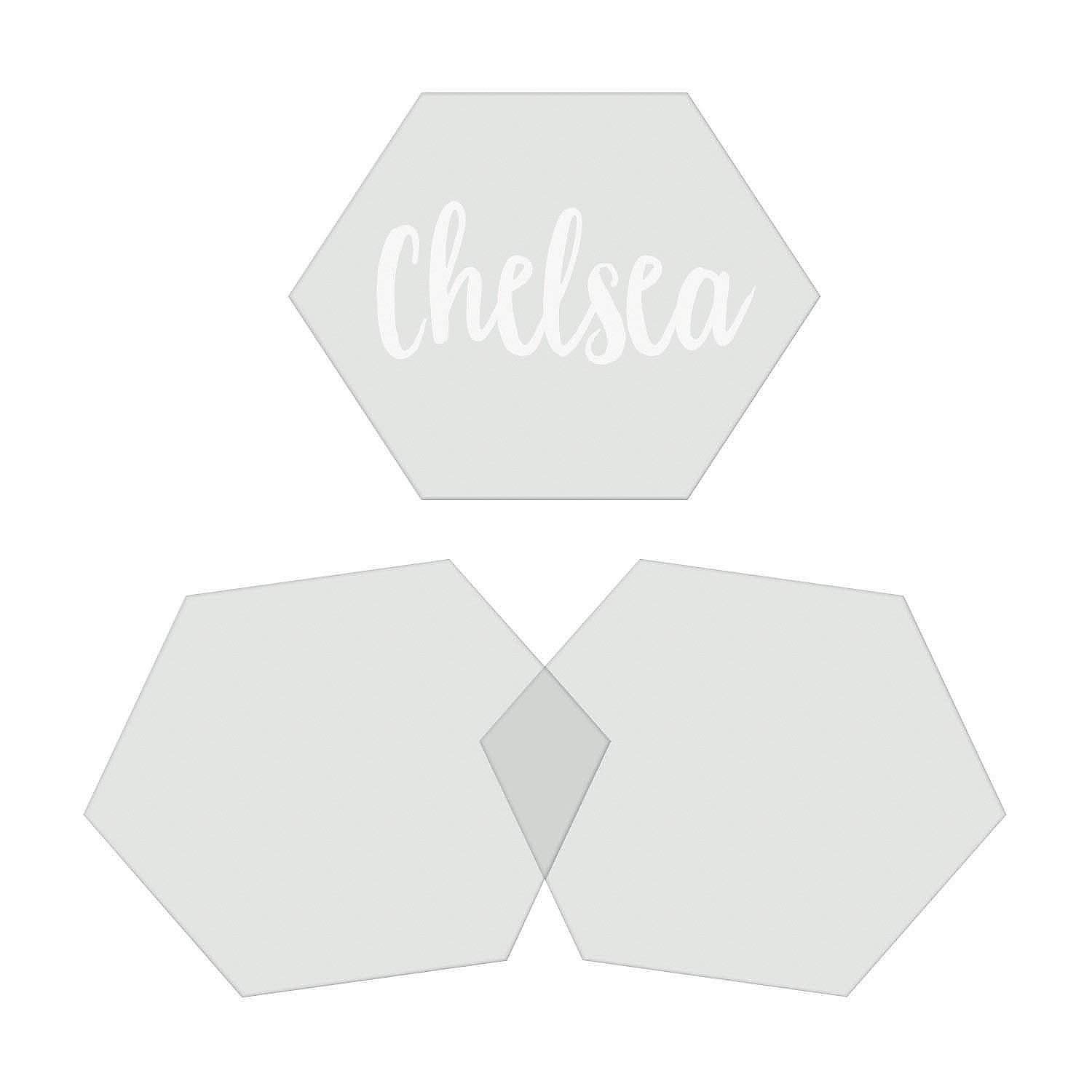 Clear Acetate Hexagon Placecards (50pc) Wedding Party Supplies