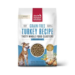 the honest kitchen whole food clusters grain free turkey dry dog food, 20 lb bag