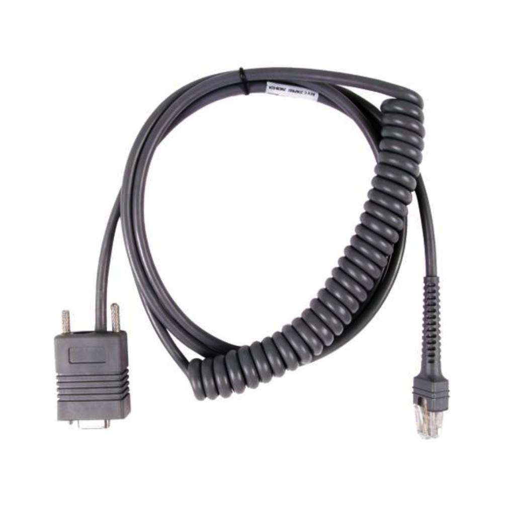 CBA-R02-C09PAR RS-232 Serial Cable for Motorola Symbol LS2208 LS4208 LS9208 Barcode Scanner Reader STD-DB9 Female 9FT Coiled Cable