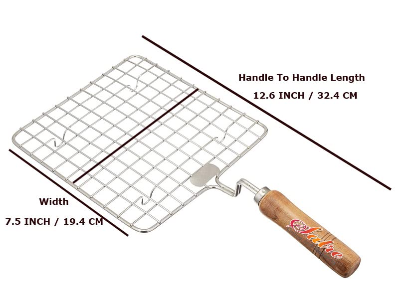 Steel Roasting Net with Tong,Roasting Net,Stainless Steel Wire Roaster,Cooking Rack,Chiken Grill,Roti Grill, Papad Grill, Chapati Grill,Roaster