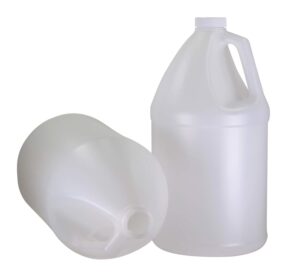 pinnacle mercantile 1-gallon plastic jug (2 -pack) reusable, food-safe, bpa free | heavy-duty hdpe containers for water, sauces, soaps, detergents, liquids | screw-on cap …