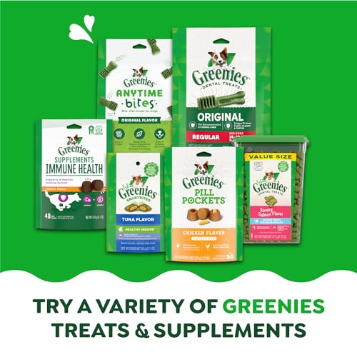 Greenies Original Regular Natural Dental Care Dog Treats, 54 oz. Pack (54 Treats)