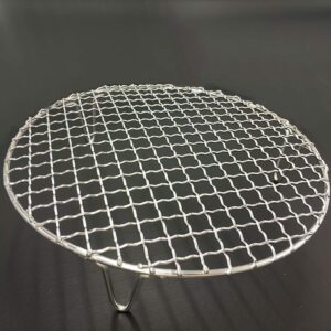 Turbokey Round Grill Barbecue Net, 2" Height Wire Steaming Cooling Rack, Wire Pan Grate, Baking Rack, Icing Rack, Round Shape - 13 ¾ Inch Diameter (350mm/13.8")