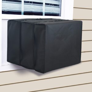 foozet window air conditioner cover for outside unit, 27"w x 23"d x 18"h inches, large, 420d