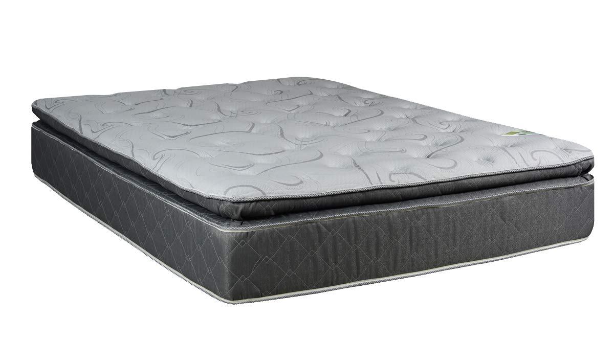 Greaton Fully Assembled Medium Plush Pillow Top Innerspring Mattress / 74x48 / Grey And And, 48-inch, Grey