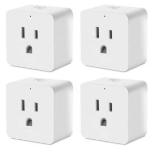 wifi smart plug 4 pack,litsped smart plugs work with amazon alexa echo & google home and ifttt, smart socket,outlet remote control devices, no hub required,ul complied