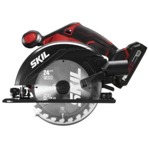 skil 20v 6-1/2 inch cordless circular saw includes 2.0ah pwr core 20 lithium battery and charger - cr540602