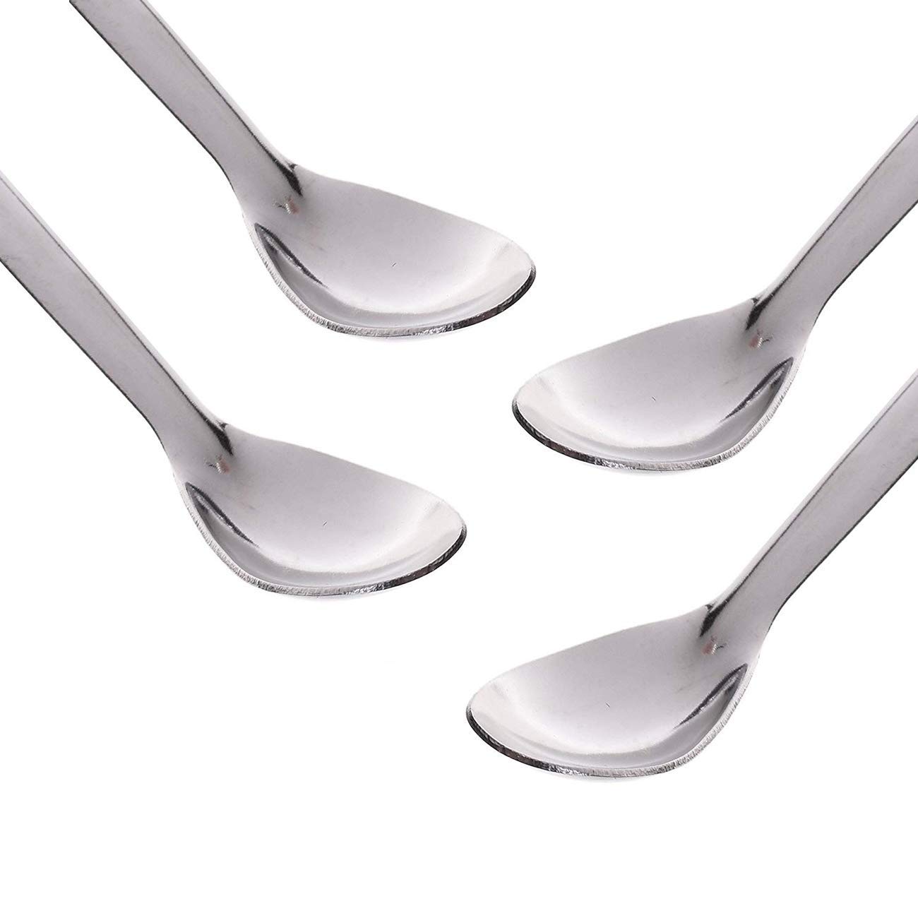 Sunnyglade 10PCS 2 in 1 Stainless Steel Lab Spoon Spatula/Laboratory Sampling Spoon Mixing Spatula