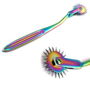 odontomed2011® rotating spur wartenberg pinwheel stainless steel multi color rainbow pin wheel diagnostic equipment