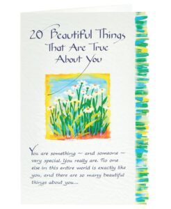 blue mountain arts greeting card “20 beautiful things that are true about you” is the perfect birthday, graduation, or “just because” card for an amazing person in your life, by douglas pagels