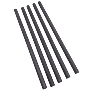 cgjiogujio 5pcs dia. 8mm l 200mm 99.99% graphite electrode cylinder rod