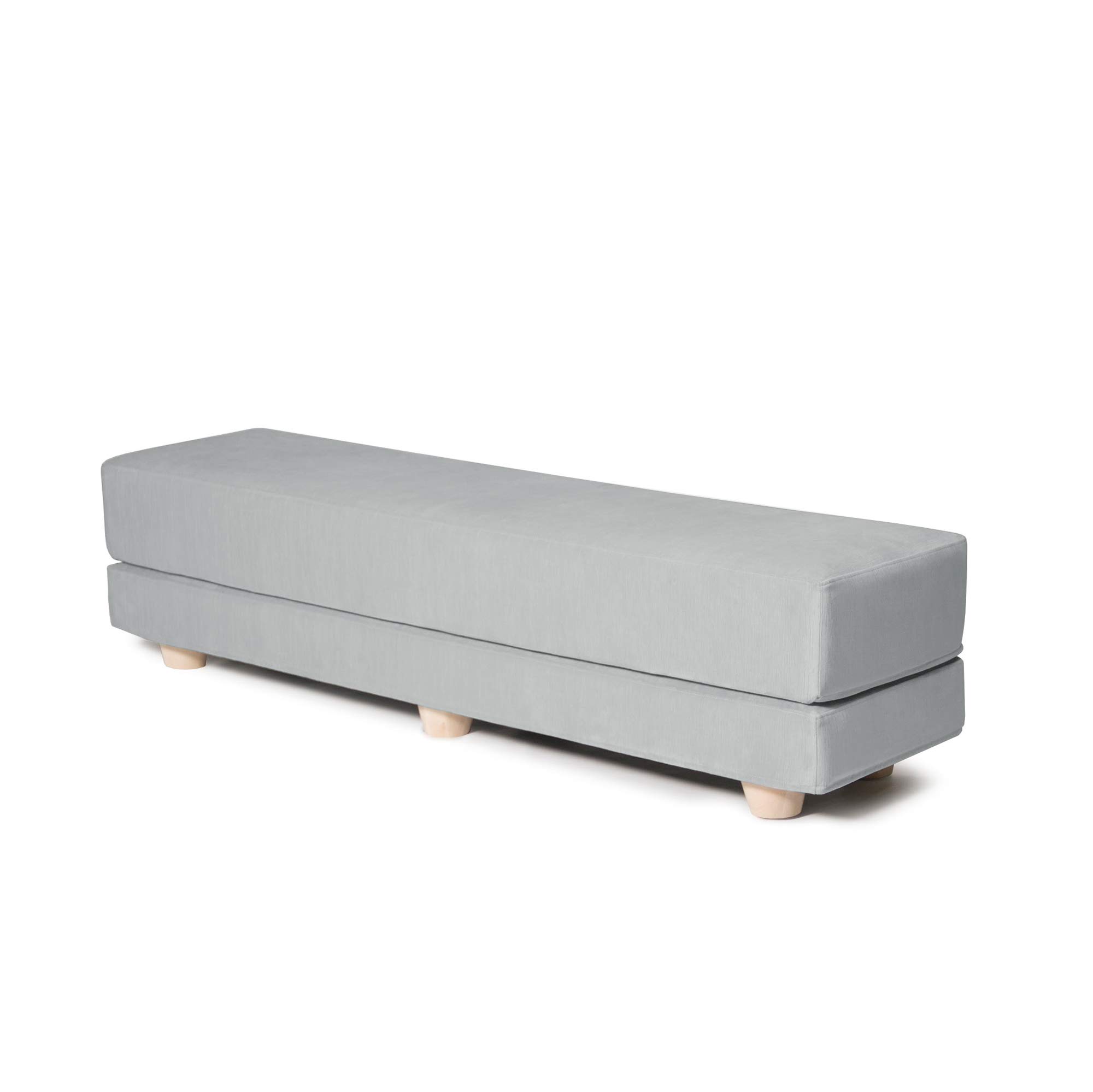 Jaxx Camden Convertible Bed Bench/Fold-Out Twin Guest Mattress, Ice