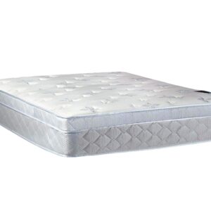 Greaton Plush Foam Encased Hybrid Eurotop Innerspring Fully Assembled Mattress, Full, grey