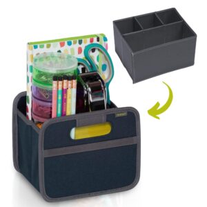 meori mini storage box + divider insert accessory, collapsible organizer bin, fabric storage cube, reusable gift box