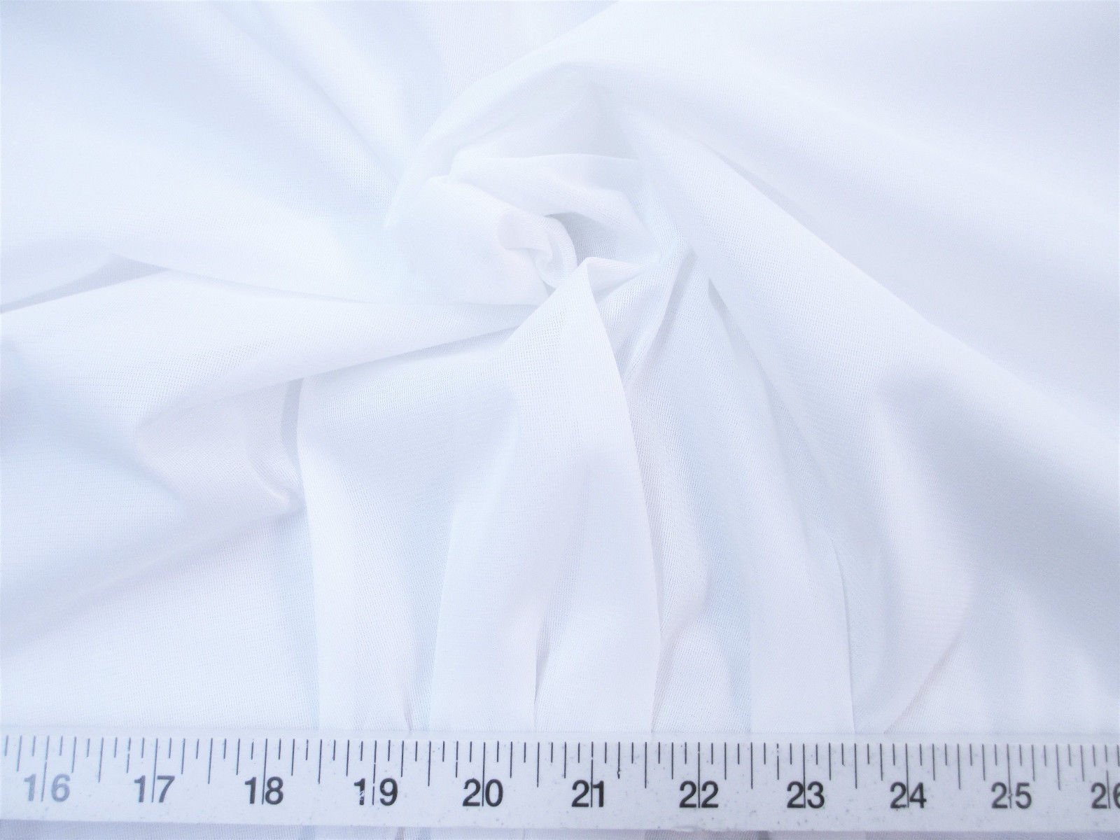 10 Yard Lot Discount Fabric Nylon 40 Denier Tricot Stretch White 108 inch Wide TR14