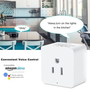 WIFI Smart Plug 4 Pack,LITSPED Smart plugs Work with Amazon Alexa Echo & Google Home and IFTTT, Smart Socket,Outlet Remote Control Devices, No Hub Required,UL Complied