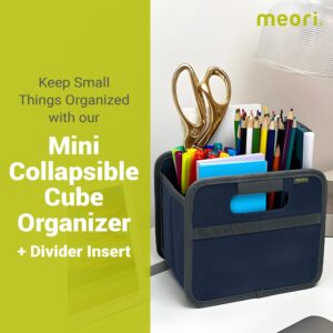 meori Mini Storage Box + Divider Insert Accessory, Collapsible Organizer Bin, Fabric Storage Cube, Reusable Gift Box