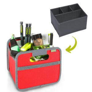 meori mini storage box + divider insert accessory, collapsible organizer bin, fabric storage cube, reusable gift box