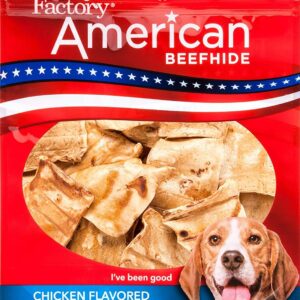 Pet Factory American Beefhide Chips Dog Chew Treats - Chicken Flavor, 22 oz