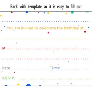 20 Funny Smilies Birthday Invitations for Children or Smiley Enthusiasts (with Envelopes)…