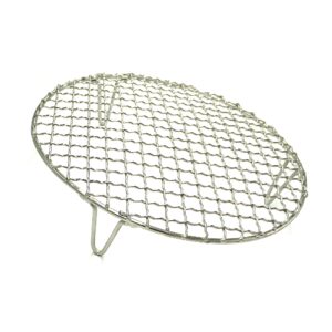 turbokey round grill barbecue net, 2" height wire steaming cooling rack, wire pan grate, baking rack, icing rack, round shape - 13 ¾ inch diameter (350mm/13.8")